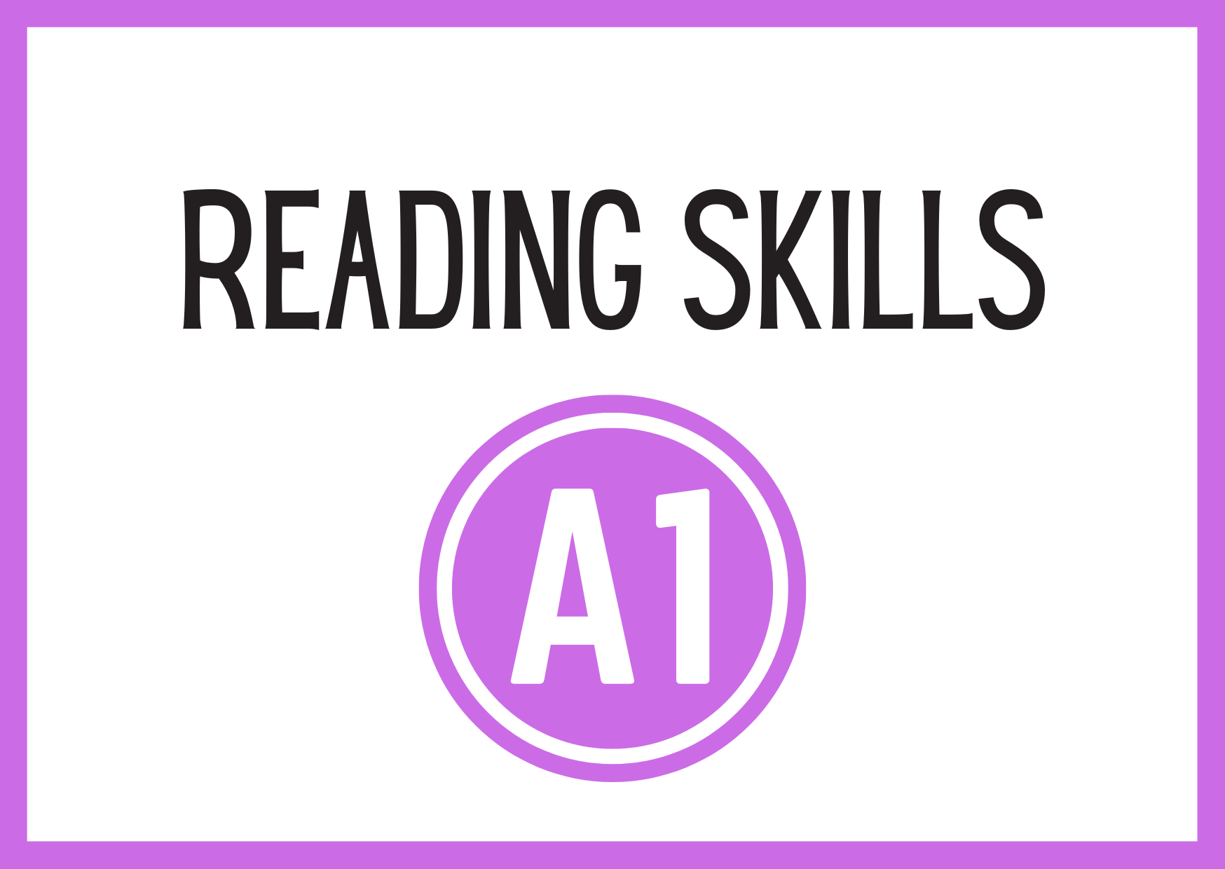 READING SKILLS A1 - Arche English